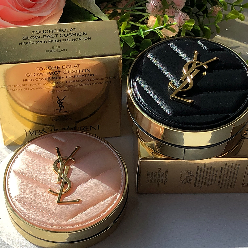Jual YSL MATTE CUSHION FOUNDATION 14g/ YSL HIGH GLOW MESH CUSHION ...