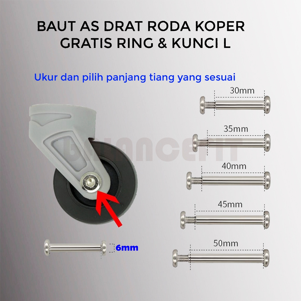 Jual PAKU AS RODA KOPER | RIVET | PAKU DRAT | GRATIS BAUT | GRATIS RING ...