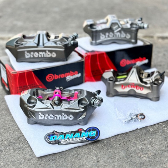 Jual Kaliper 4 Piston Monoblok M3 M4 M7 GP4RX + Breket CNC PNP NINJA MEGAPRO TIGER CB150R Old ...