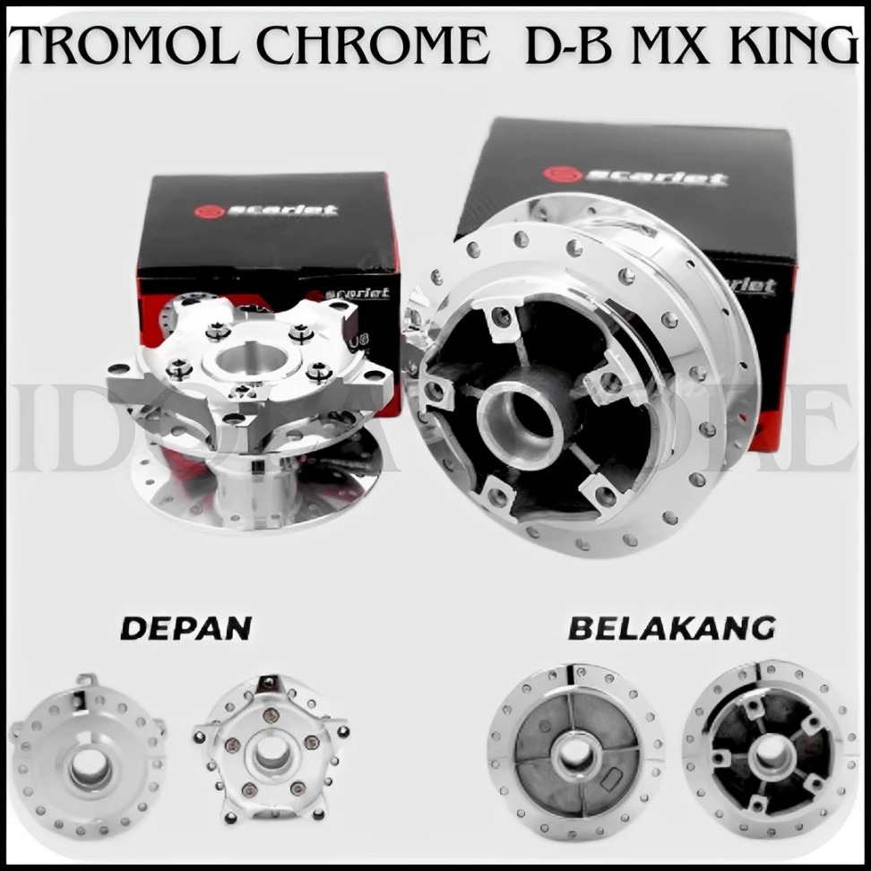 Jual Tromol Set Depan Belakang SCARLET MX KING Chrome Fission ...