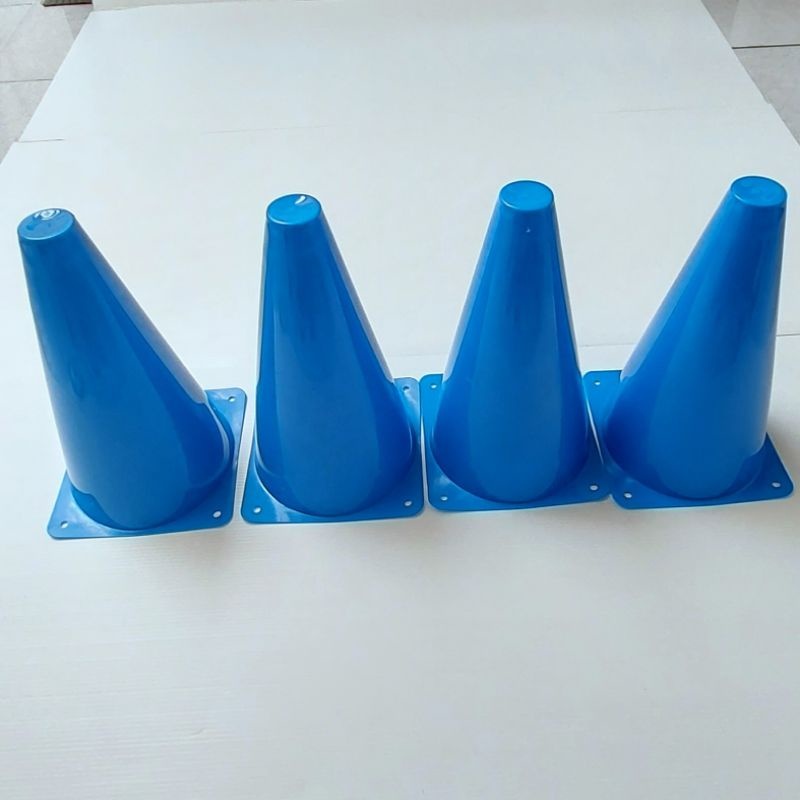 Jual ROAD BLOCKS CONES/KUN/CONE KERUCUT RAPAT 23CM WARNA BIRU 1 set isi ...