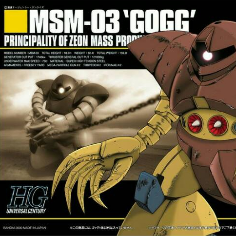 Jual Original Made In Japan HG 1/144 Gogg musuh RX 78 2 | Shopee Indonesia