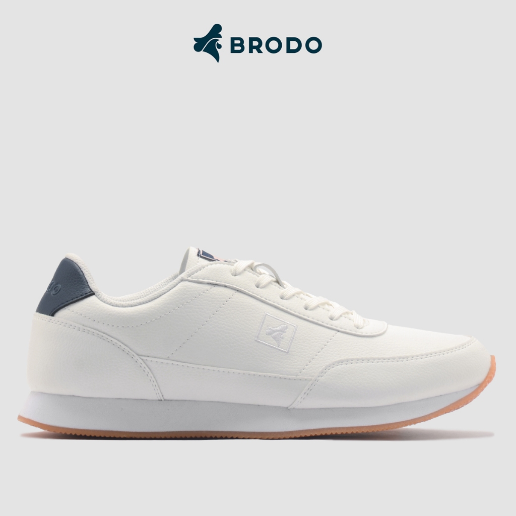 Jual BRODO - Sneakers Felix White Navy GS | Shopee Indonesia