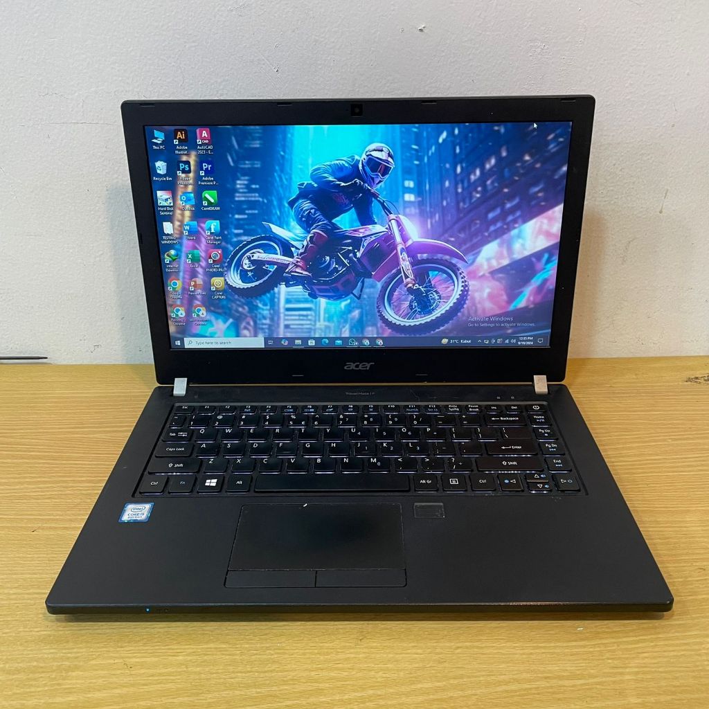 Jual laptop acer travelmate p449 Ram 8 GB SSD 256 GB intel core i5 gen 8 13 inch like new ...