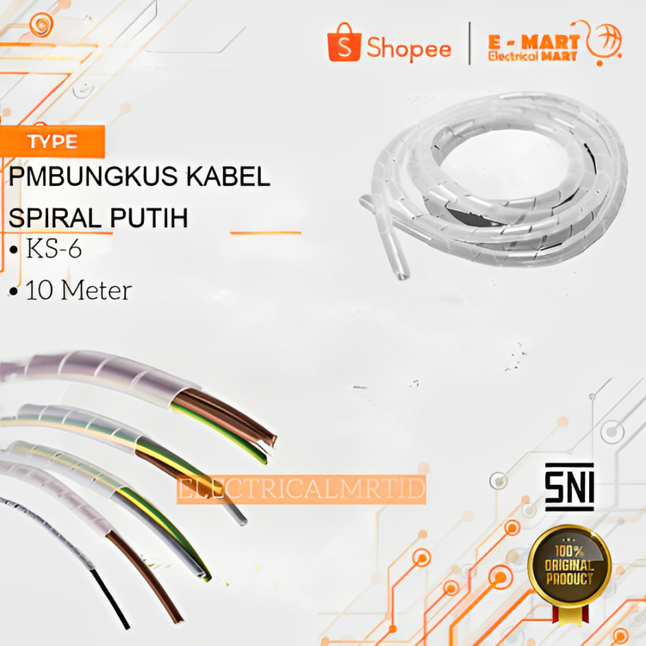 Jual SUNLUX Kabel Spiral KS-6 Wrapping Band Pembungkus Kabel Komputer ...