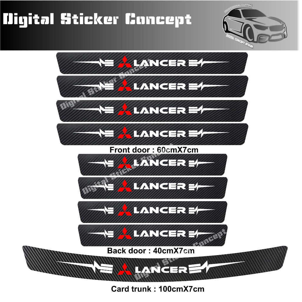 Jual KARBON 3D MOBIL MITSUBISHI LANCER STICKER CARBON 3D PIJAKAN BUMPER ...