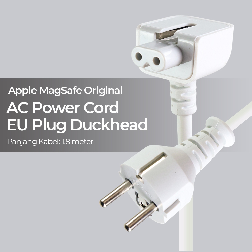 Jual EGROW Apple MagSafe Original AC Power Cord EU Plug Duckhead(Volex ...