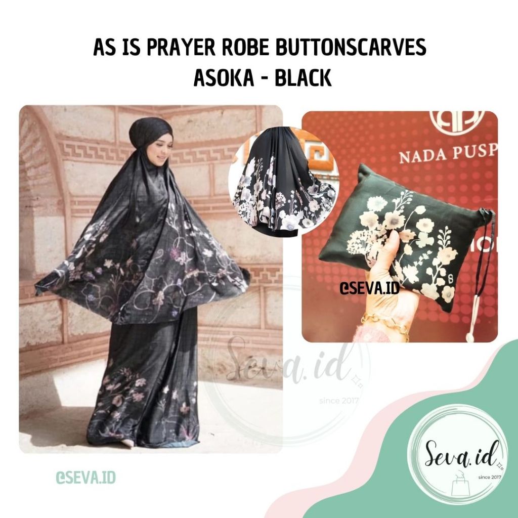 Jual BUTTONSCARVES SALE Prayer Robe Prayer Set Mukena ASOKA CASA ...