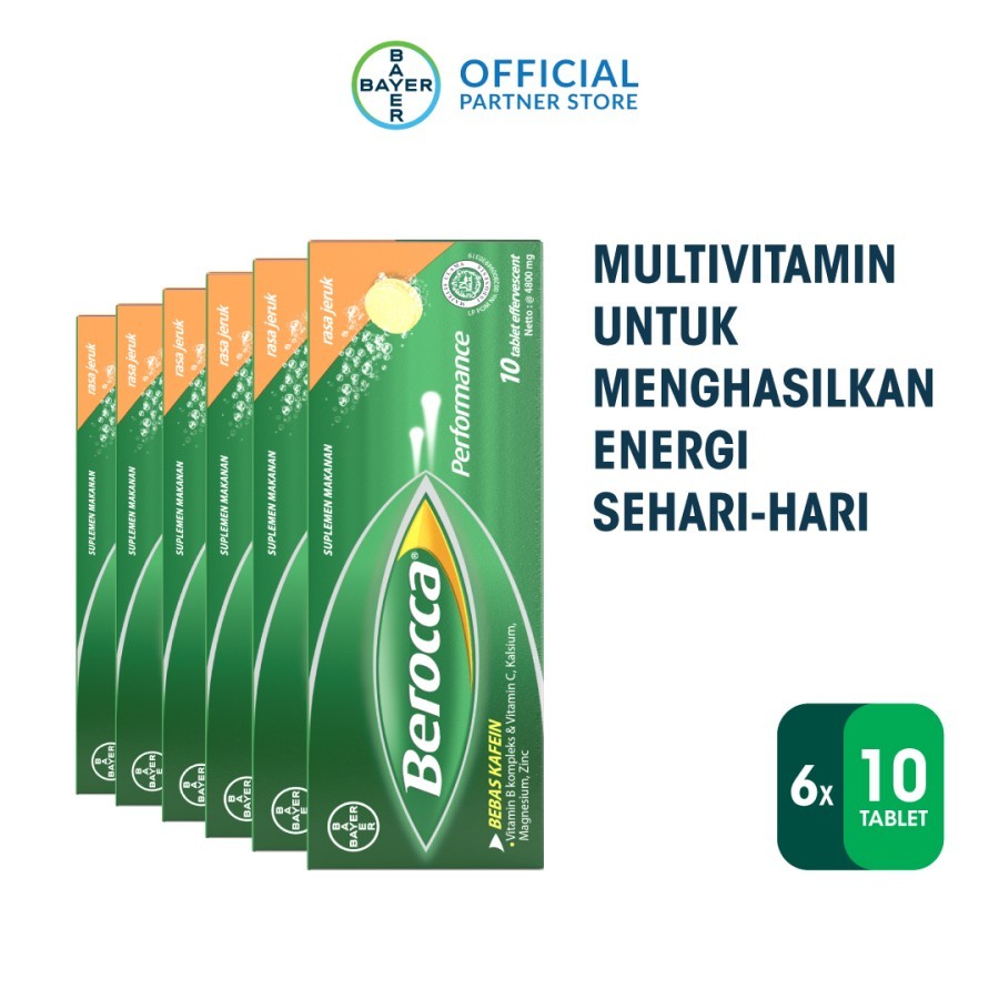 Jual Berocca Multivitamin B kompleks & Magnesium Rasa Jeruk 10 Tablet x ...