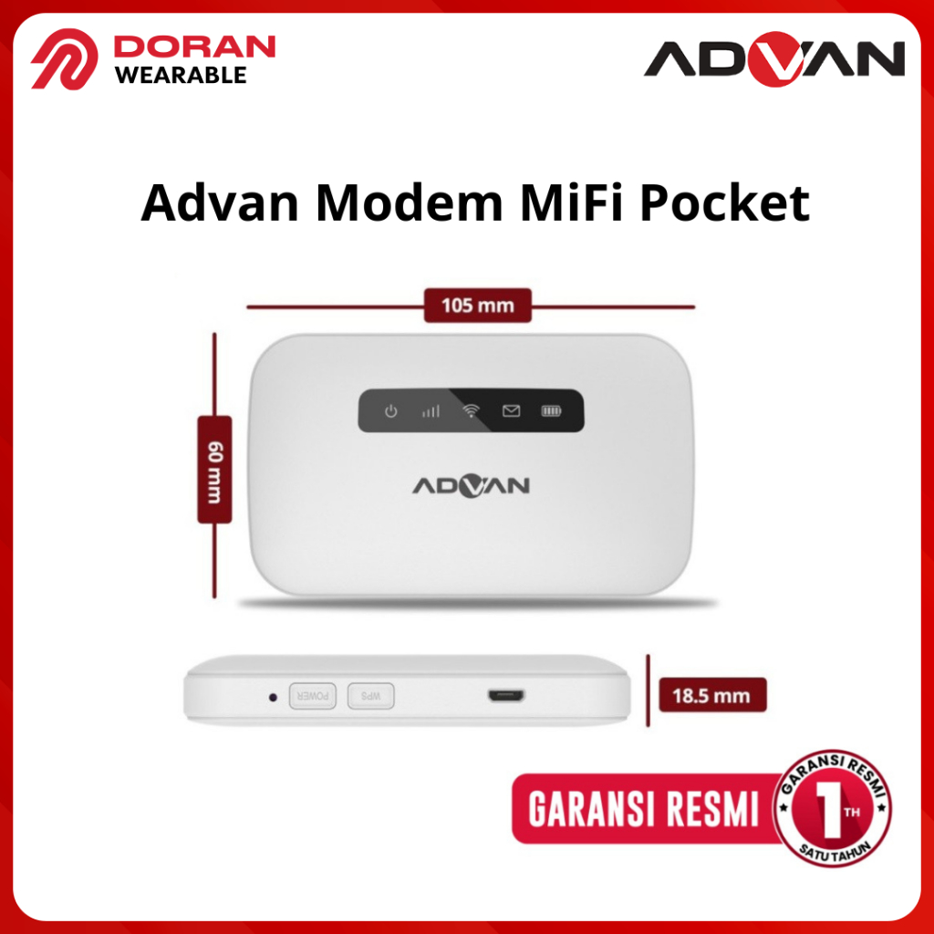 Jual Advan Modem MiFi Pocket 4G LTE All Operator Mobile Wifi 150 Mbps ...