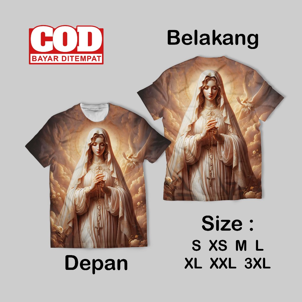 Jual Kaos FullPrint Rohani Holy Mary Wallpaper Keren | Kaos AOP Bunda ...