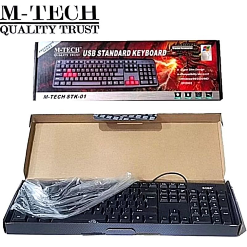 Jual KEYBOARD KOMPUTER PC USB standar original M-TECH | Shopee Indonesia
