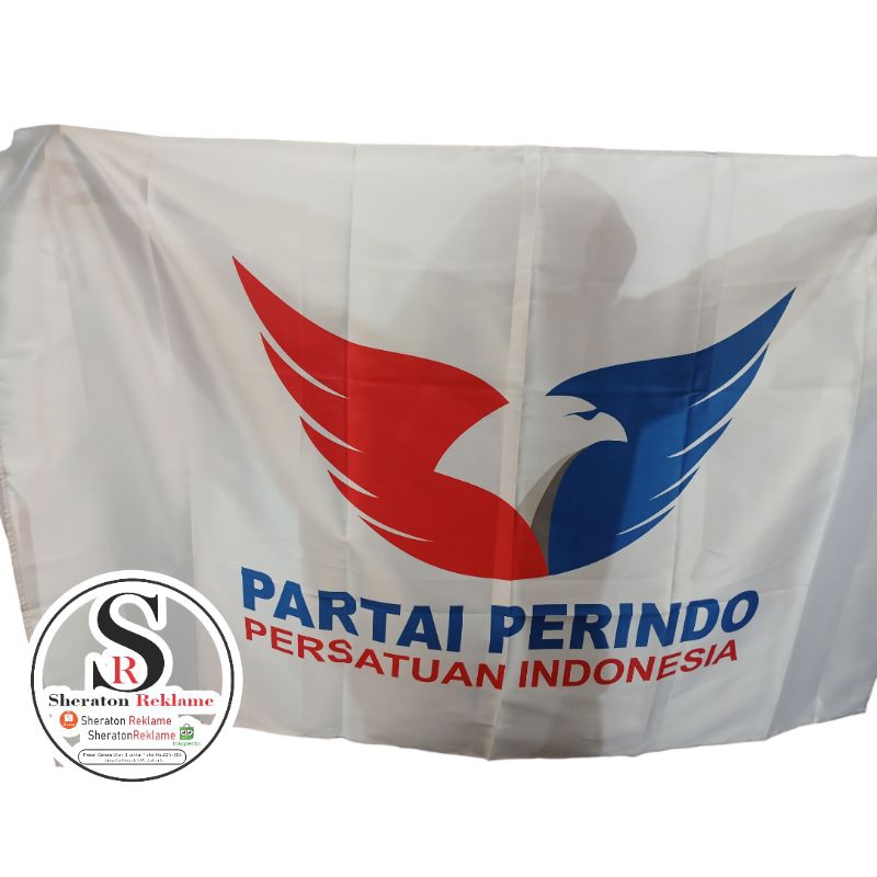 Jual bendera partai perindo persatuan indonesia ukuran 100cm x 150cm ...