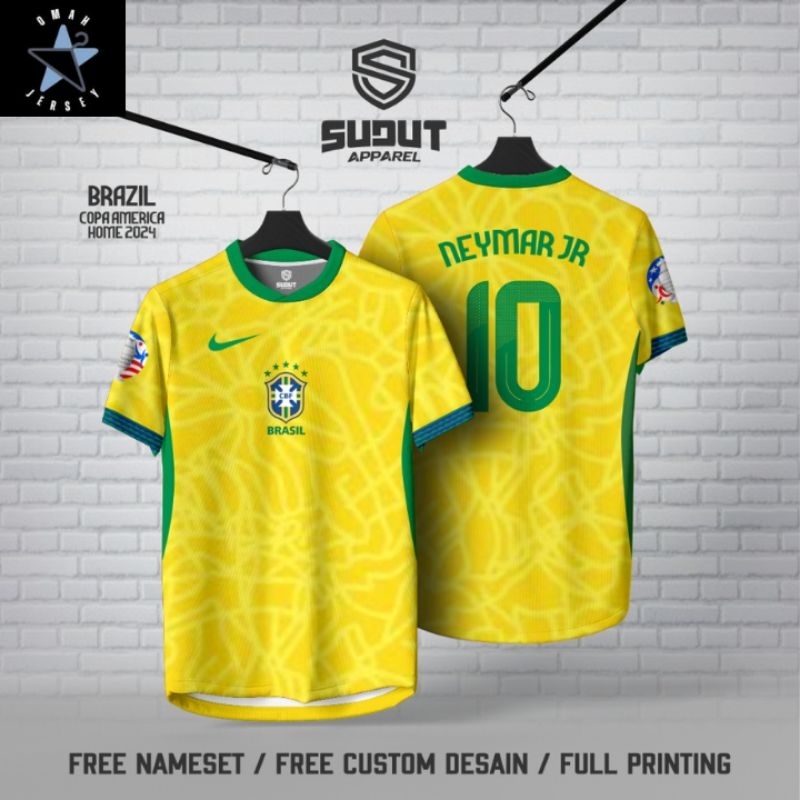 Jual Jersey Timnas Brazil gratis request nick name 2024 | Shopee Indonesia
