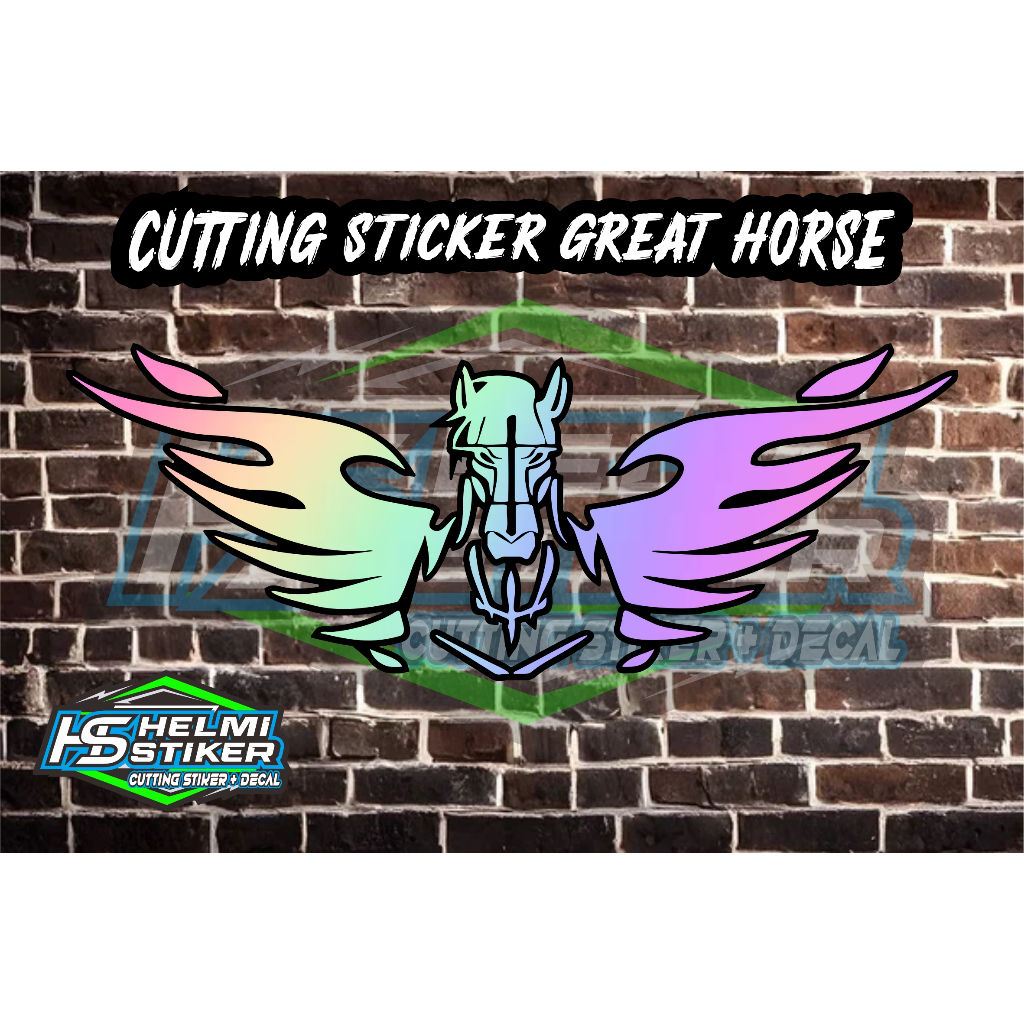 Jual CUTTING STICKER GREAT HORSE KUDA HELM MOTOR MOBIL VISOR STIKER ...