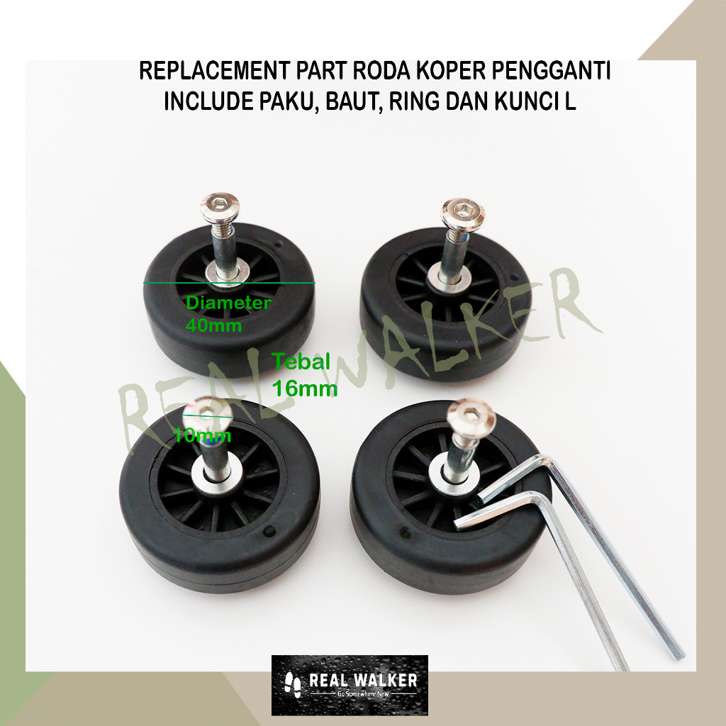 Jual Roda Koper Pengganti Single Wheel | Diameter 40mm | Termasuk Paku ...