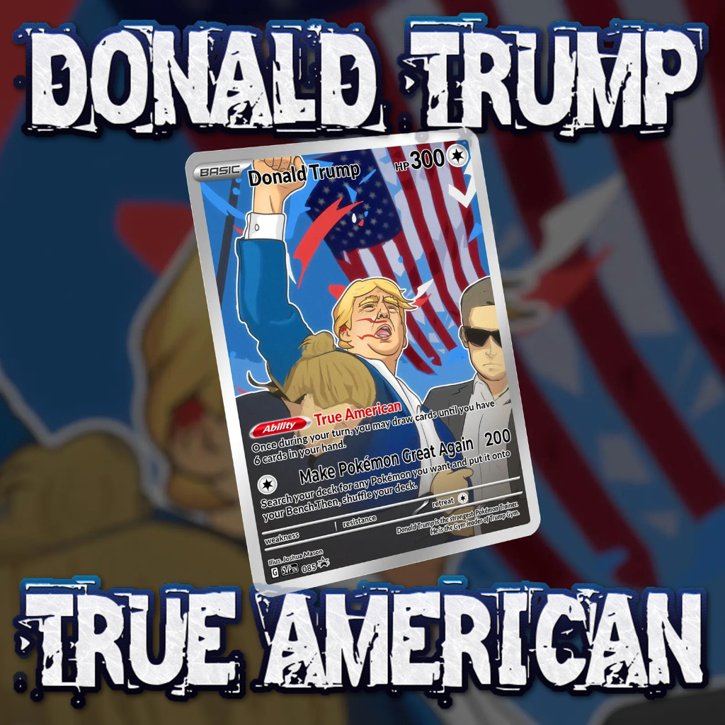 Jual KARTU POKEMON TCG HOLOGRAM ENGLISH VERSION FULL ART - DONALD TRUMP ...
