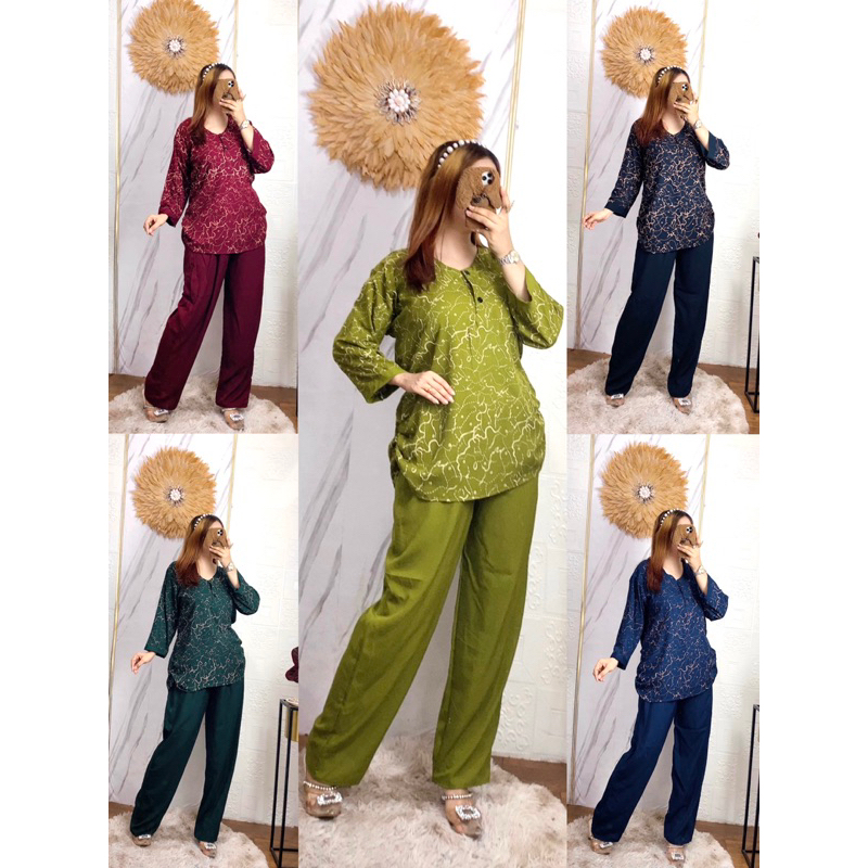 Jual ONESET RAYON LENGAN PANJANG TERBARU - SETELAN PANJANG CELANA ...