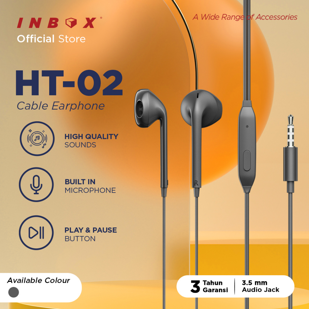 Jual Headset Inbox HT-02 Super Bass | Earphone dengan mic untuk Telepon ...