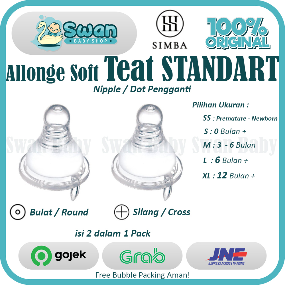 Jual Simba Allonge Silky Soft Teat Standard Neck 2pcs / Dot Bayi ...