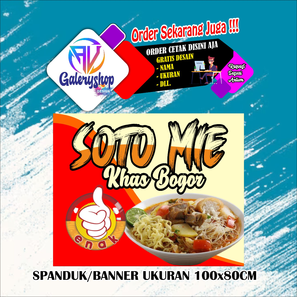 Jual MMT. Spanduk, banner jualan soto mie, jajanan, dll ukuran 100x80cm ...
