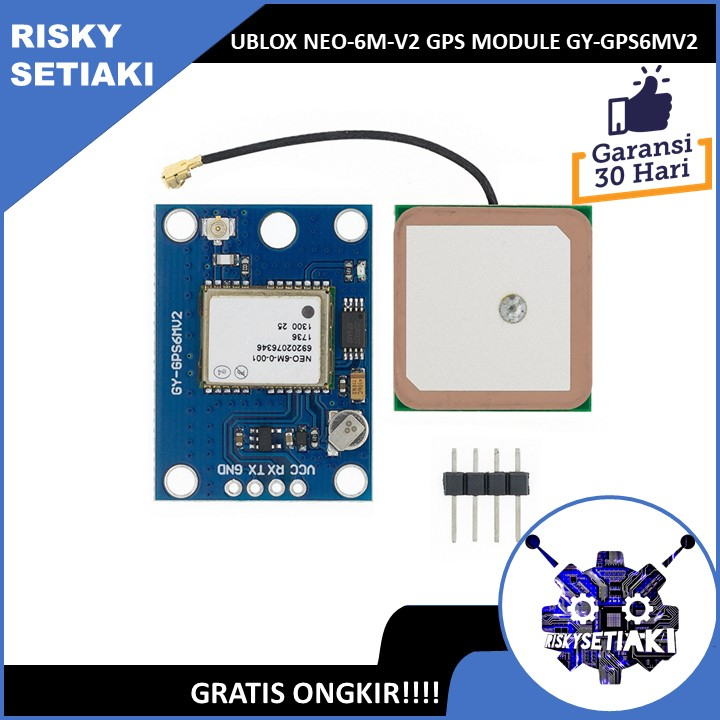 Jual UBLOX NEO-6M-V2 GPS MODULE GY-GPS6MV2 SERIAL EEPROM WITH ANTENNA ...