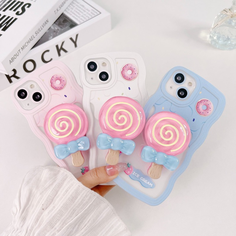 Jual Case Wavy Lolipop Popsocket 3d Ice Cream Transparant Samsung A50 ...