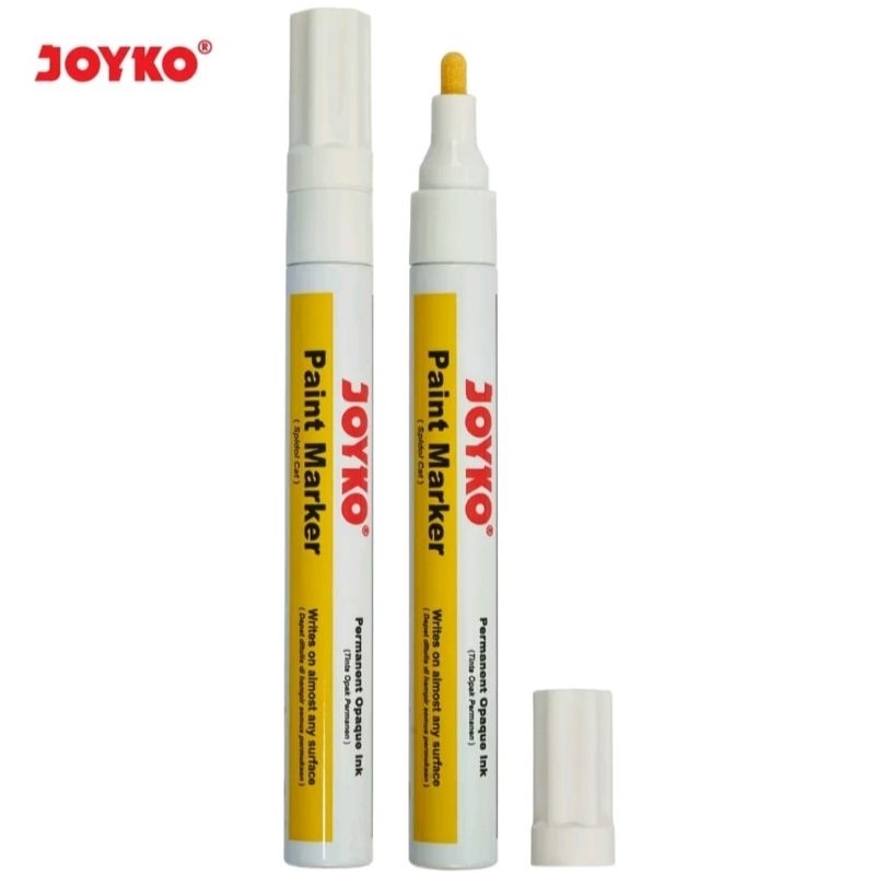 Jual Spidol Cat Permanent Putih Joyko PTM-37 White Paint Marker ...