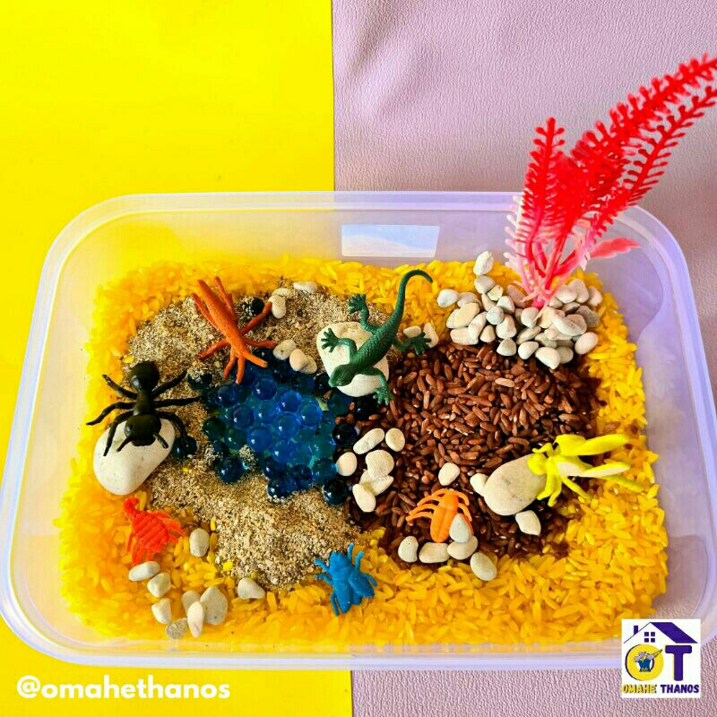 Jual SENSORY BIN MEDIUM INSECT REPTILE/MONTESSORI SENSORI PLAY/paket ...