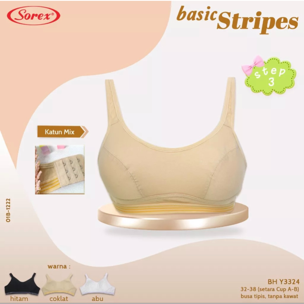 Jual Sorex 3324 Miniset Bra Remaja Busa Tipis Tanpa Kawat Kait 3 Setara ...