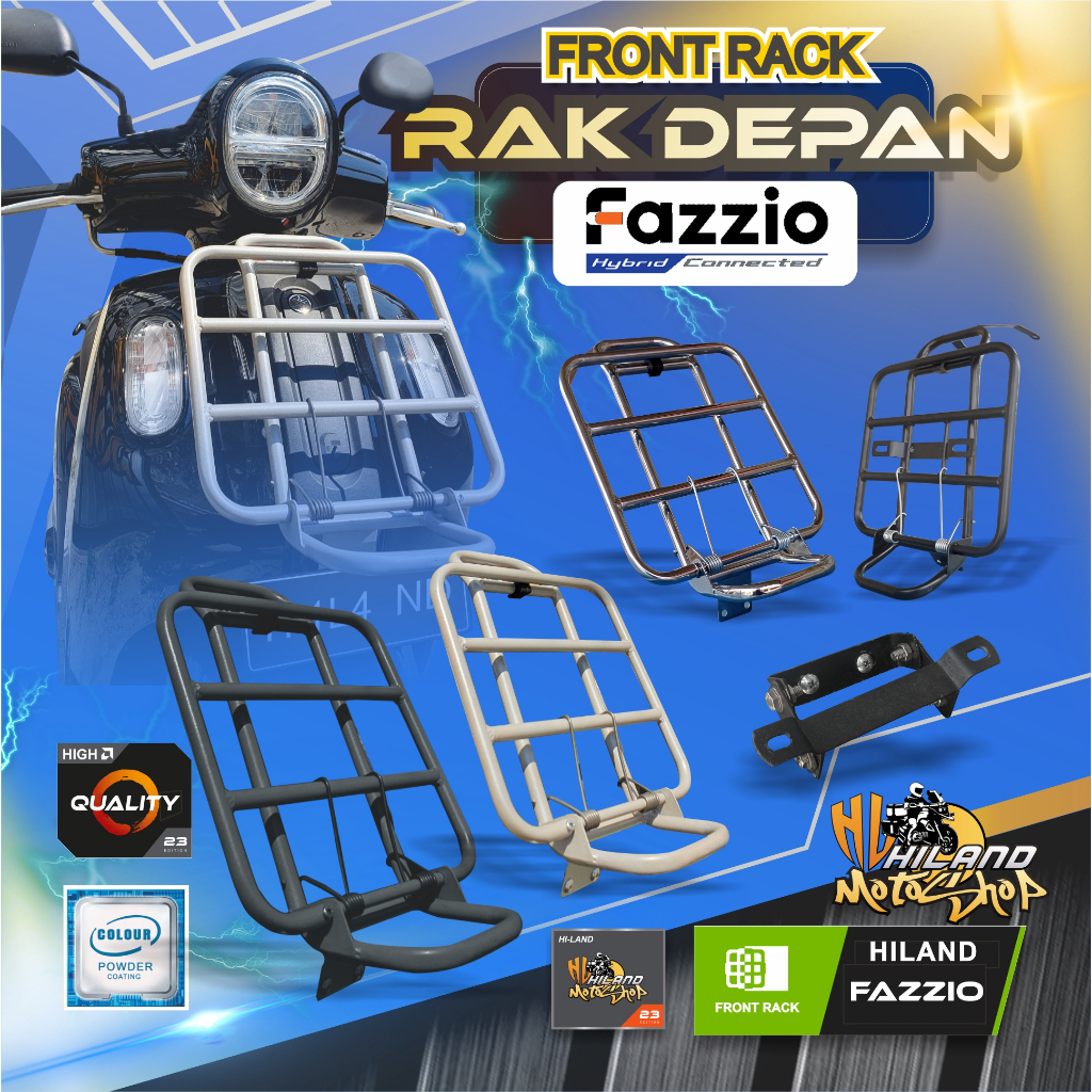 Jual Rak Depan Fazzio Front Rack Fazzio silver black Chrome | Shopee ...
