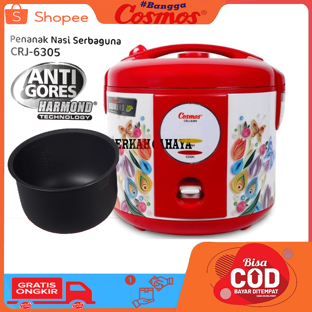 Jual Rice Cooker Cosmos Harmond – Rice Cooker 2 L CRJ-6305 | Shopee ...