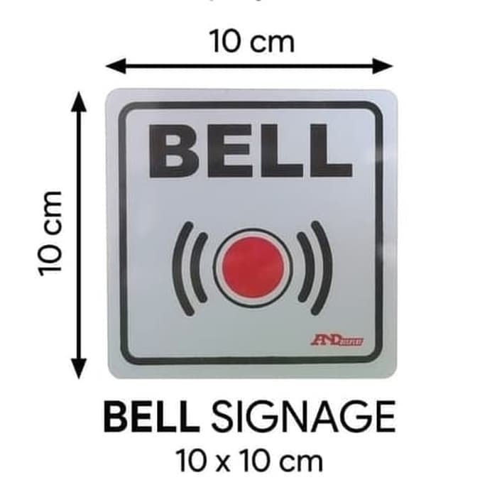 Jual Sign Sticker Bell Ukuran 10x10cm Stiker Arah Rambu Bell 10x10cm ...