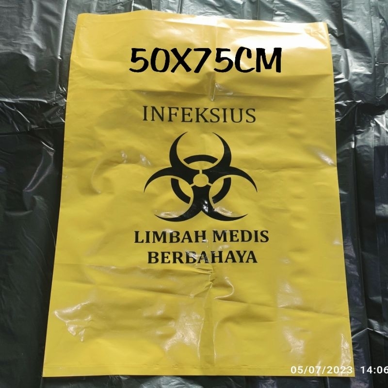 Jual Plastik sampah medis Infeksius 50x75 cm | Shopee Indonesia
