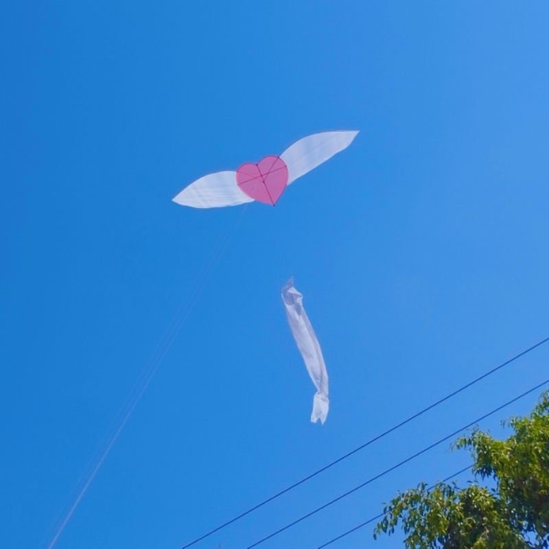 Jual Layangan Love bersayap viral - bisa request nama | Shopee Indonesia