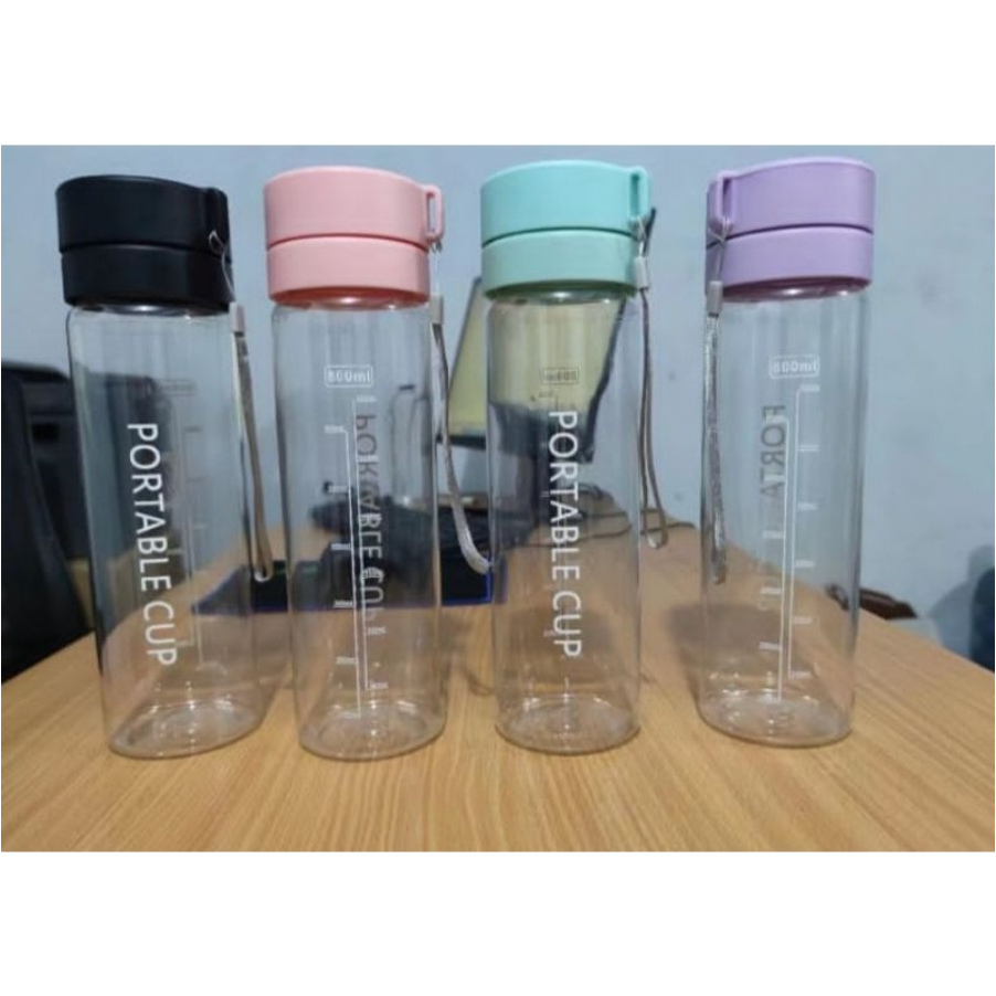 Jual Botol minum Portable Cup High Quality 600 ML 800 ML Bening Doff ...