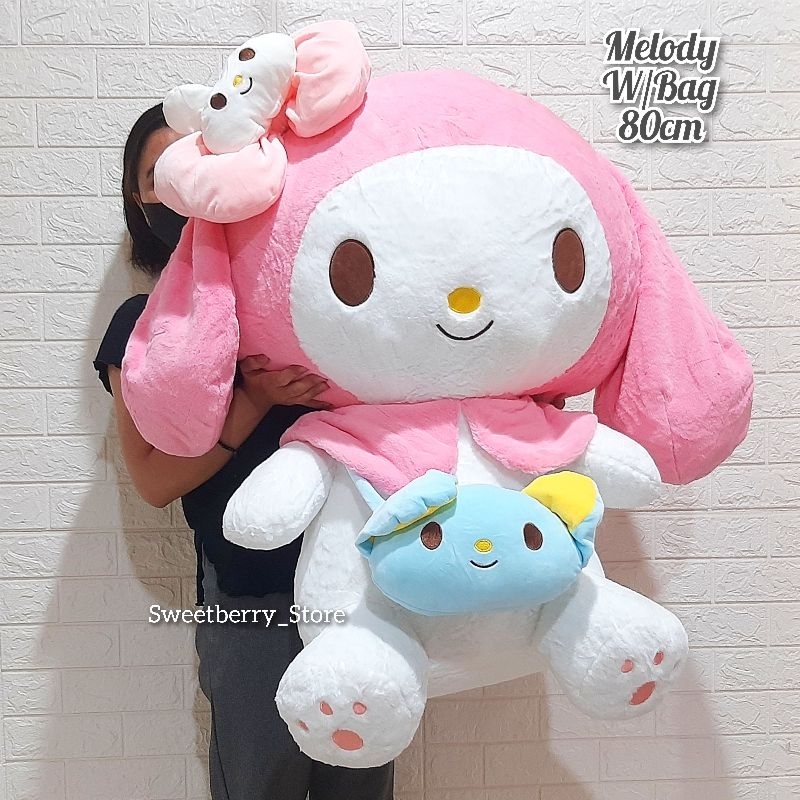Jual Boneka Viral Cute Cinnamoroll Kuromi Melody Super Jumbo 80cm ...