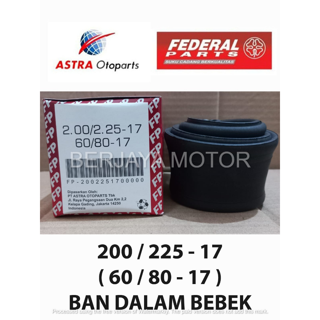 Jual BAN DALAM FEDERAL RING 17 200/225-17 - 60/80-17 UNTUK MOTOR BEBEK ...