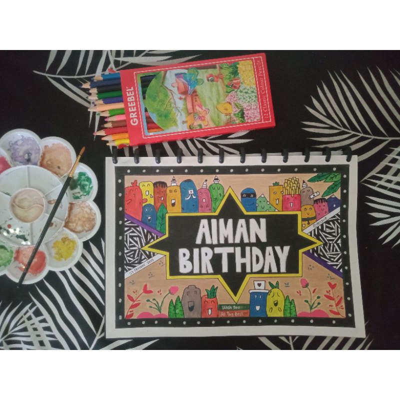 Jual Kado Tema Doodle/Doodle Art/Full Warna/Tanpa Bingkai | Shopee ...
