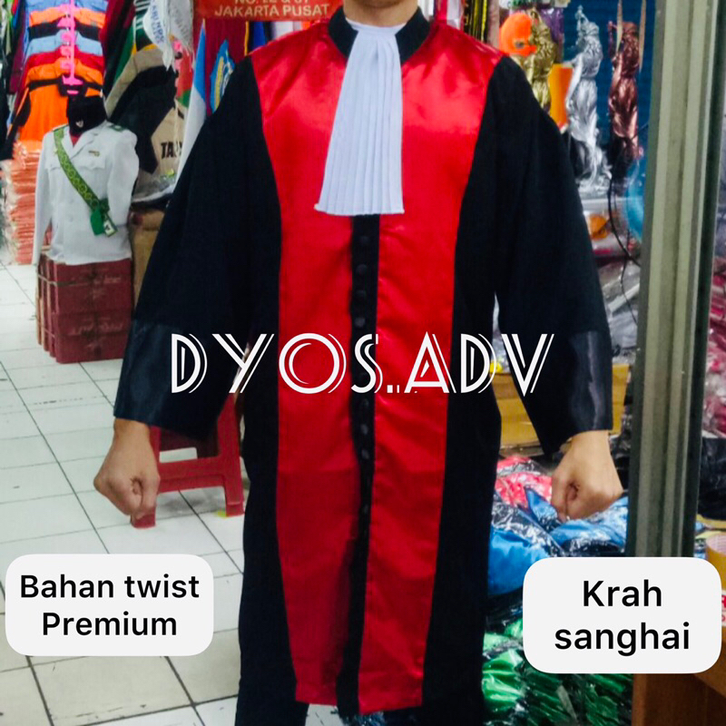 Jual Toga Hakim Pengadilan Negeri Bahan twist krah Sanghai | Shopee ...