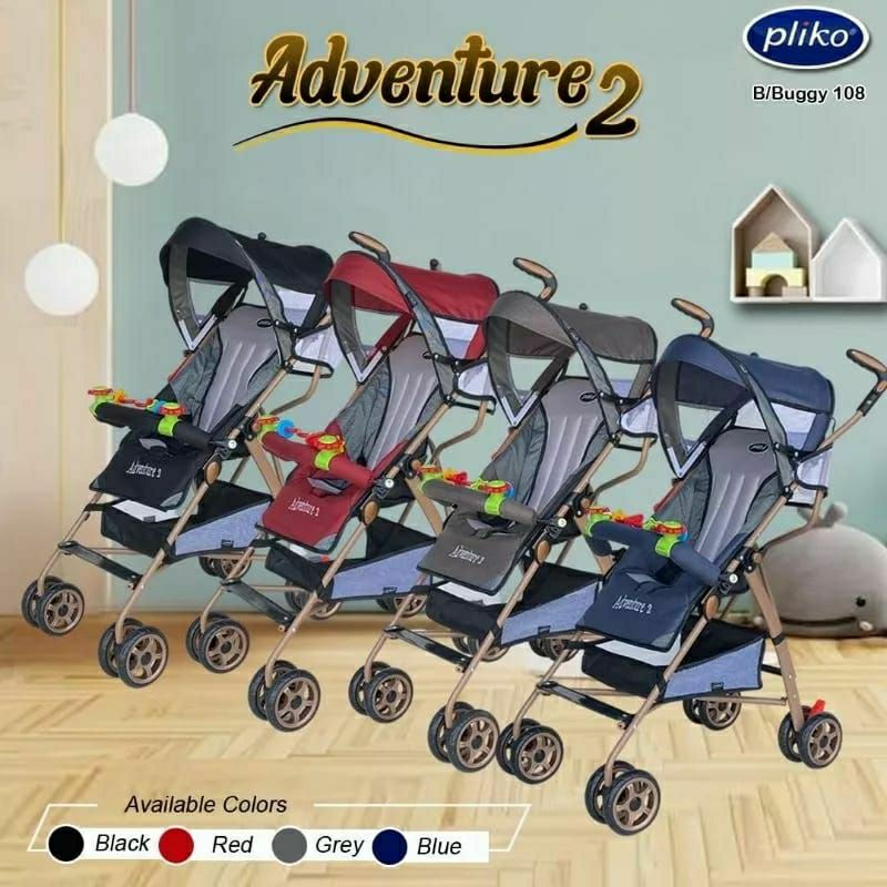 Jual Stroller Bayi Pliko Adventure 2 Buggy 108 / Kereta Dorong Bayi ...