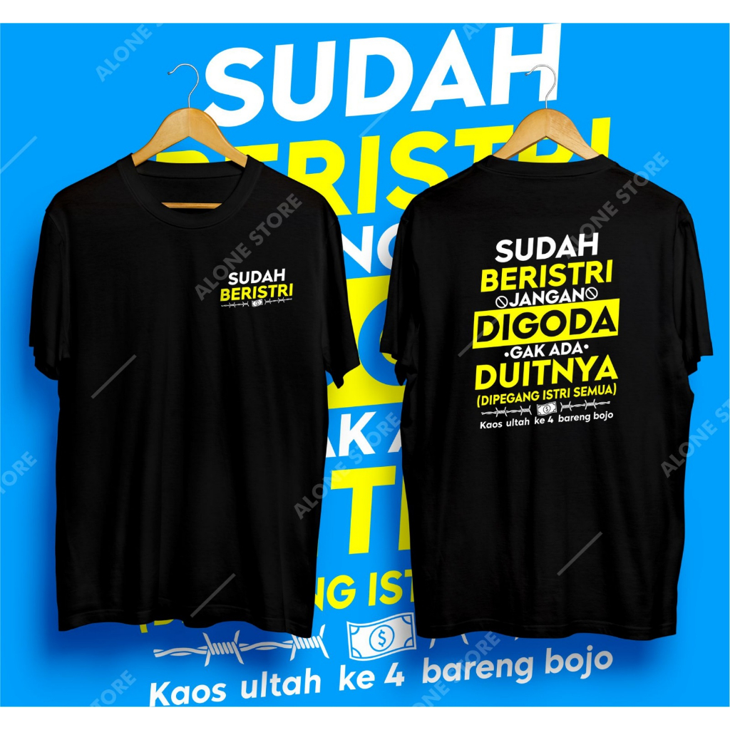 Jual Kaos SUDAH BERISTRI Kaos Sablon Couple Kaos Viral | Shopee Indonesia