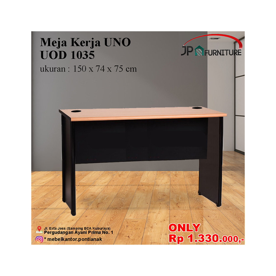 Jual Meja Kantor Utama 150x74 UNO UOD 1035 Beech Pontianak Murah ...