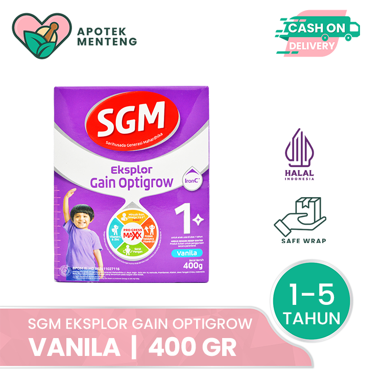 Jual SGM Eksplor Gain Optigrow 1 Plus Vanilla 400 Gram | Shopee Indonesia