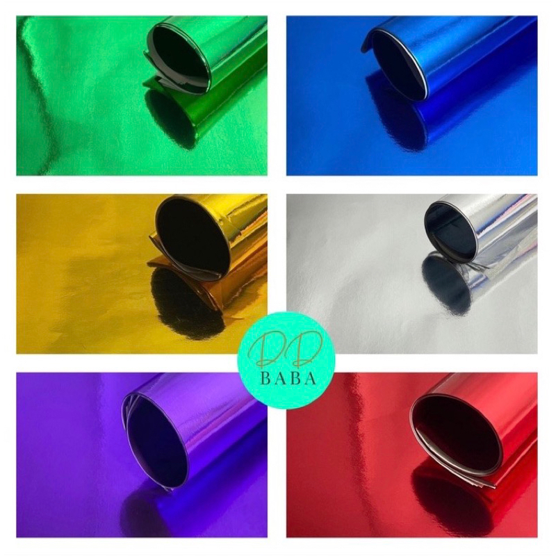 Jual KERTAS KADO METALIK WARNA GOLD SILVER MERAH BIRU HIJAU PINK UNGU ...