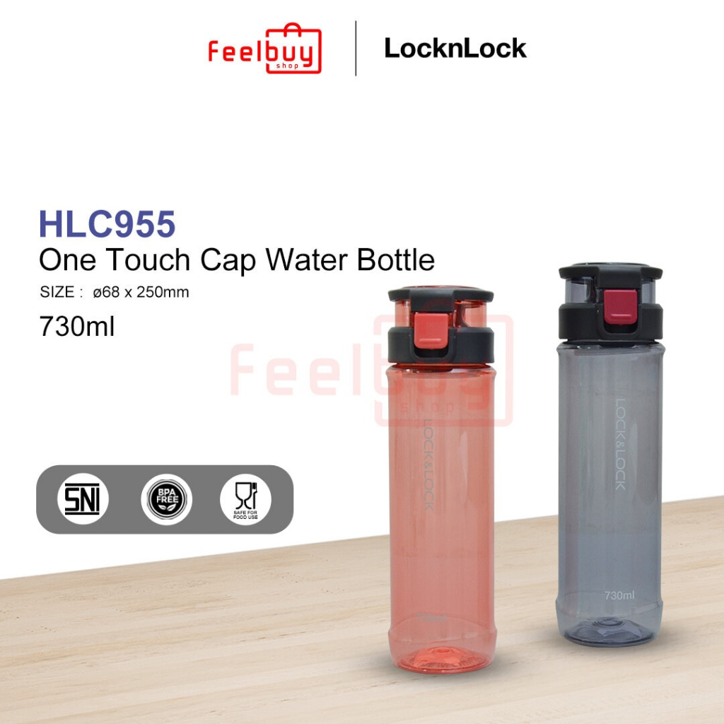 Jual LocknLock One Touch Cap Water Bottle 730ML HLC955 | Shopee Indonesia