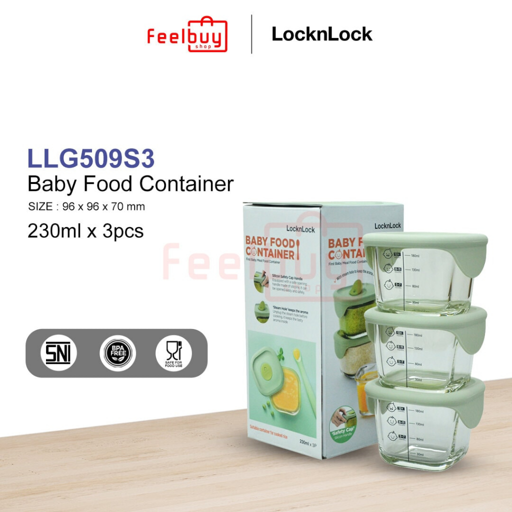 Jual LocknLock Baby Food Container 3P 230ML - LLG509S3 | Shopee Indonesia