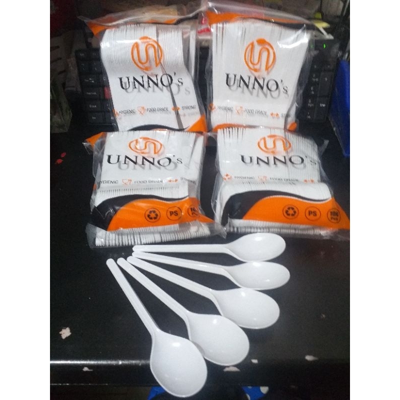 Jual isi 100batang sendok panjang putih susu Uno | Shopee Indonesia