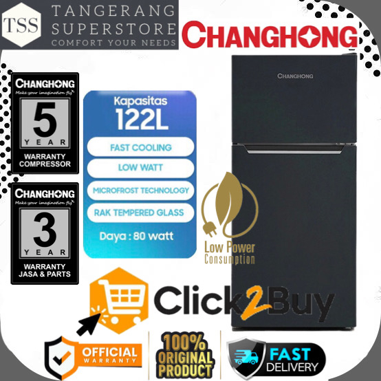 Jual CHANGHONG KULKAS FTM-155DB FTM155DB 155DB 2 PINTU 122L FAST ...