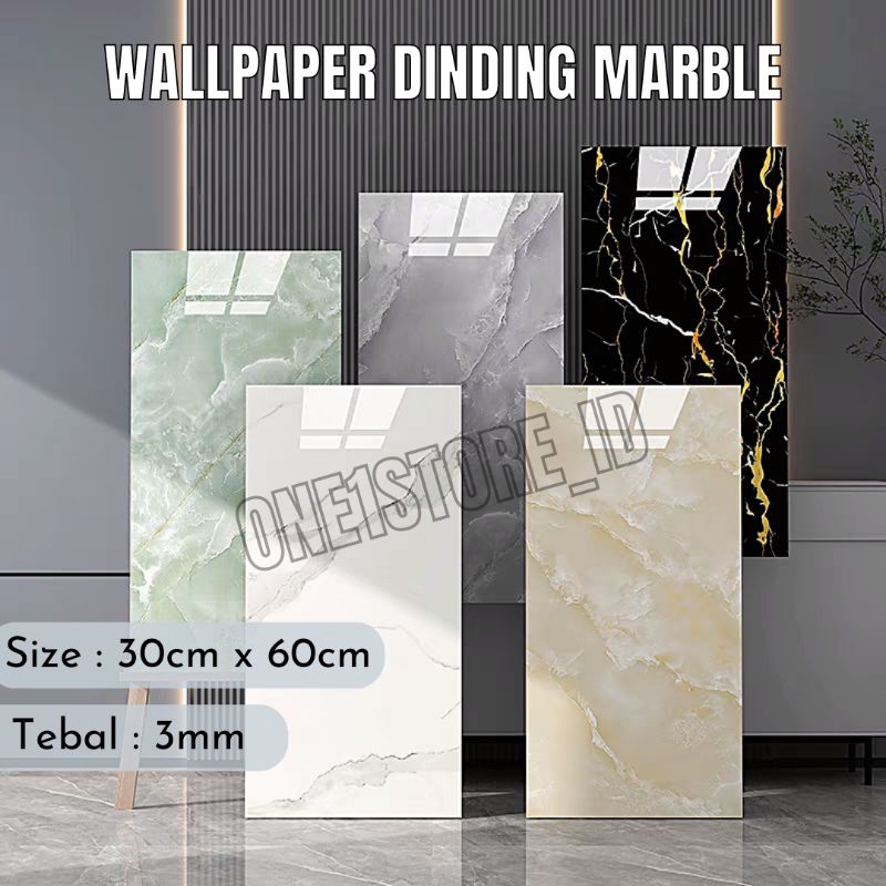 Jual Wallpaper Dinding Vinyl Marble 30 x 60cm Stiker Dinding Marmer ...